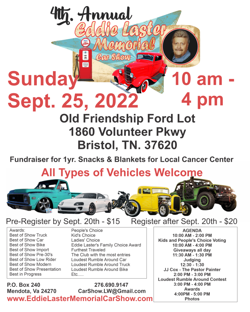 4th Annual Eddie Laster Memorial Car Show Fundraiser - CarShowSafari.com