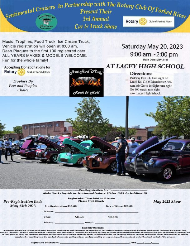 Sentimental Cruisers Car Club & The Rotary Club of Forked River 3rd ...