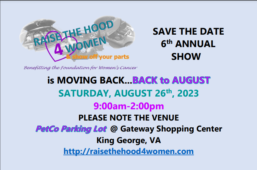6th Annual "Raise the Hood 4 Women" Car Show - CarShowSafari.com