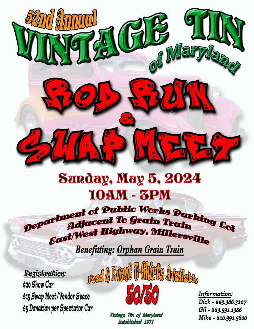 52nd Annual Vintage Tin of Maryland Rod Run & Swap Meet - CarShowSafari.com