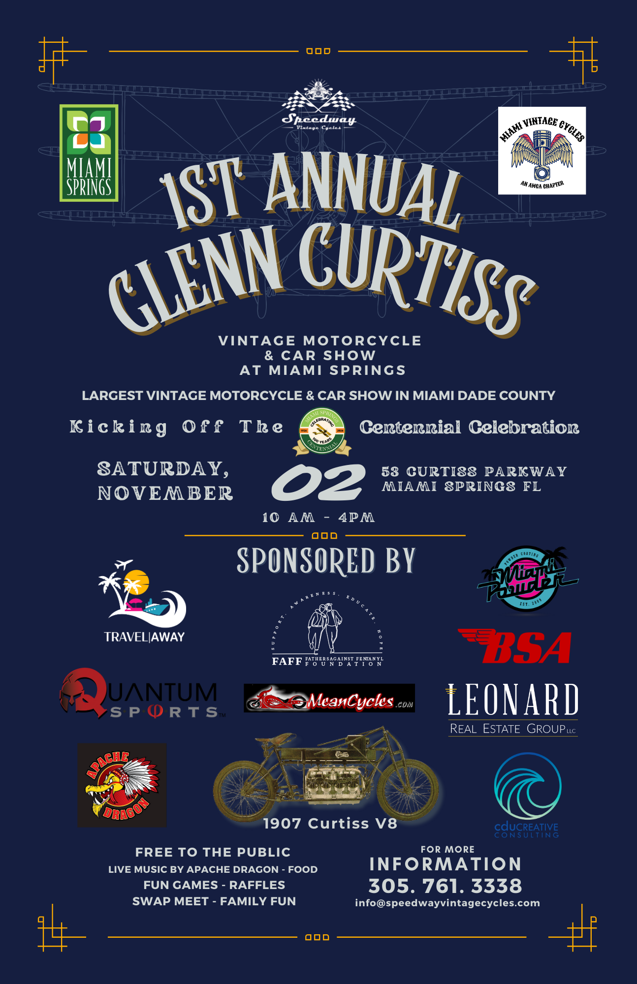 1st Annual Glenn Curtiss Vintage Motorcycle & Car Show - CarShowSafari.com
