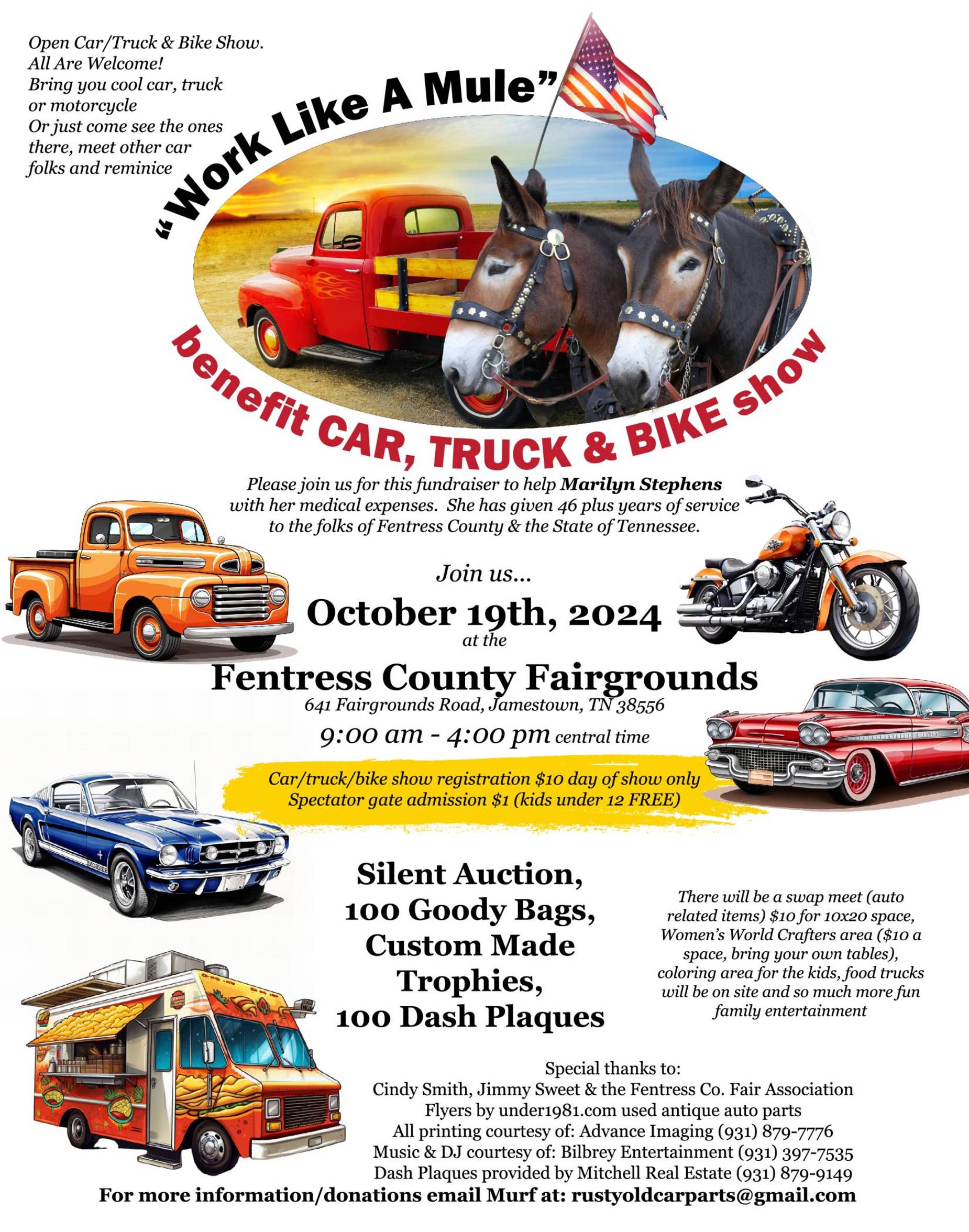 work like a mule benefit car show - CarShowSafari.com