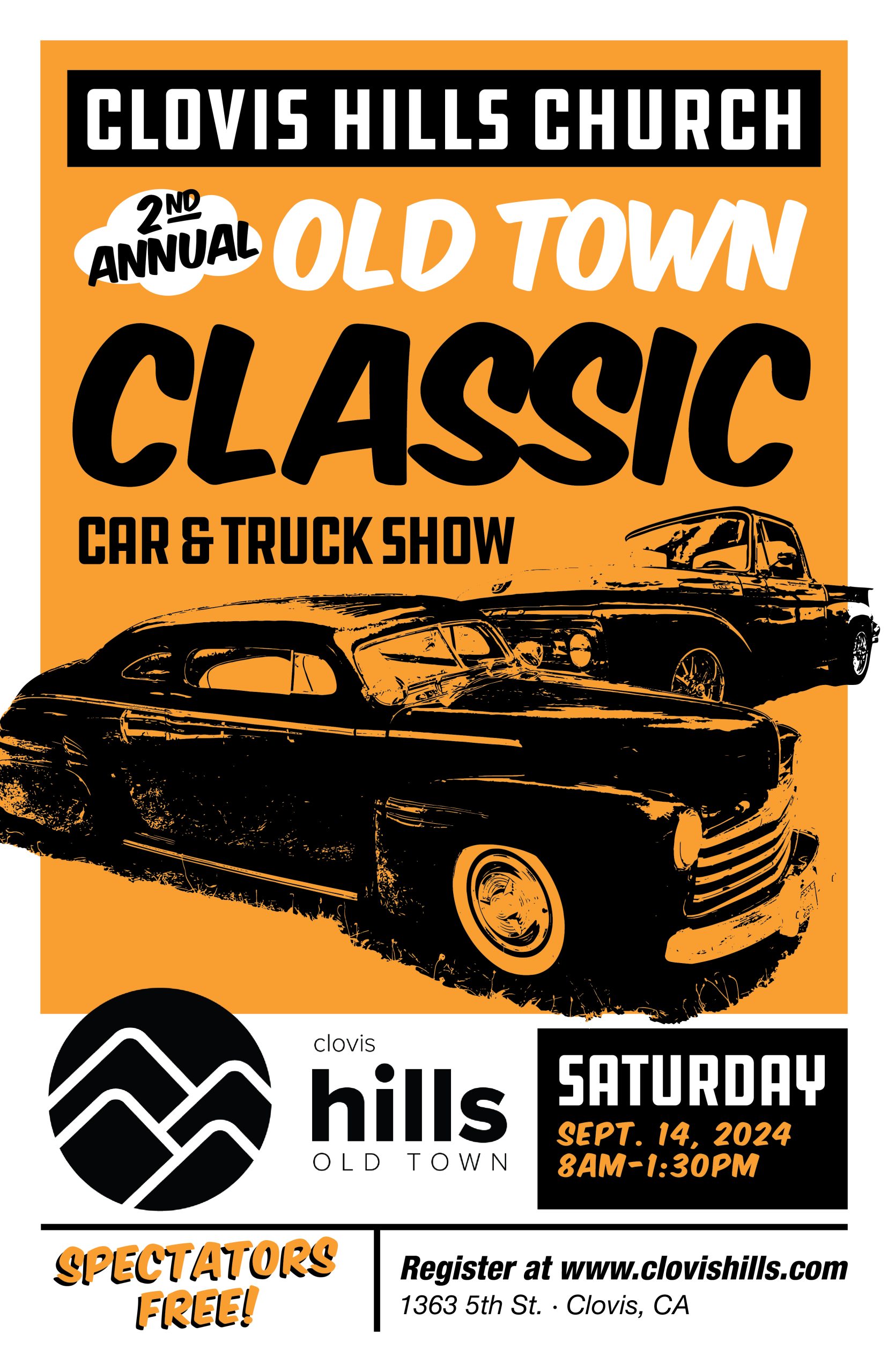 Clovis Hills Church 2nd OLD TOWN CLASSIC Car Show - CarShowSafari.com