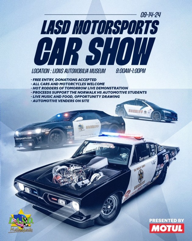Lions Automobilia Foundation - LASD Motorsports Charity Car Show - CarShowSafari.com